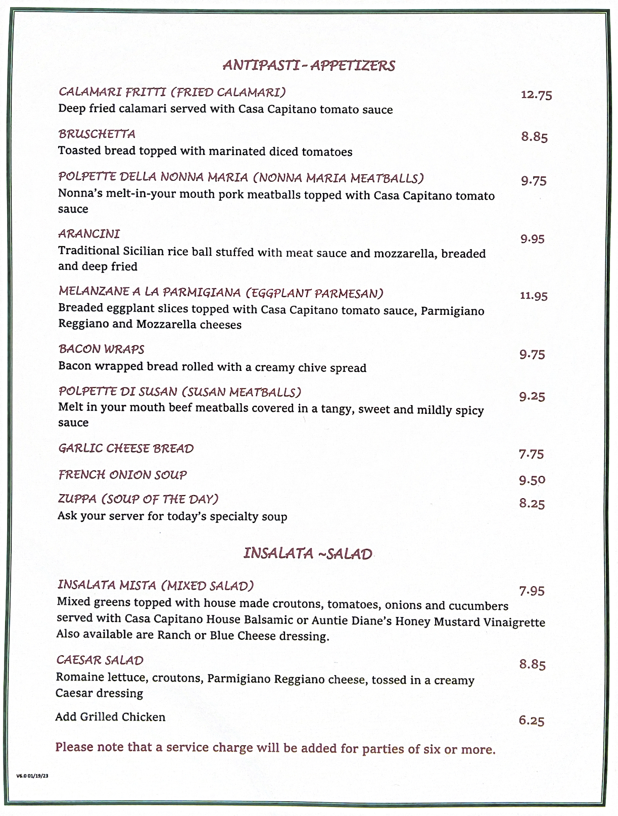 RISTORANTE CASA CAPITANO – Authentic Italian Cuisine